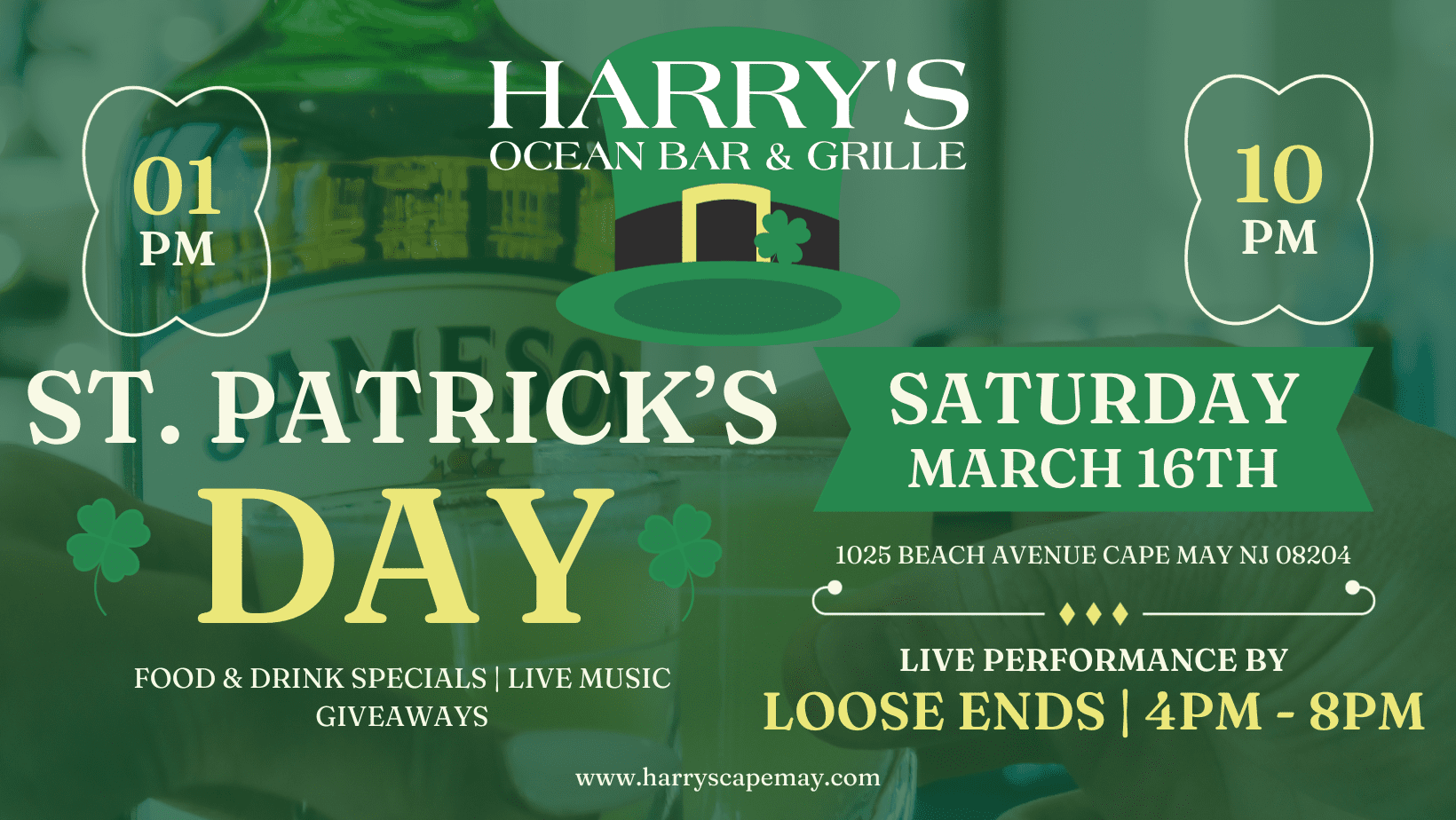 Celebrate St. Patrick's Day at Harry's - Montreal Beach Resort